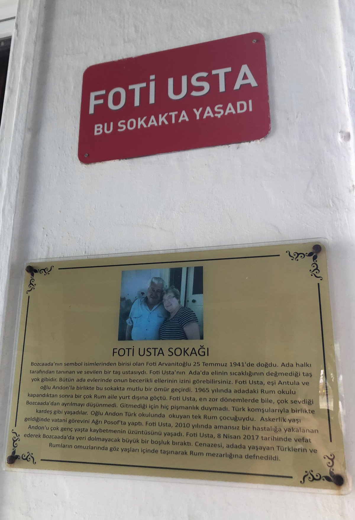 Bozcaada’dan Foti Usta geçti - Sözcü